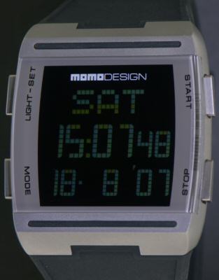 Momodesign Digital wrist watches - Digital In Large Titanium Case MD078 ...