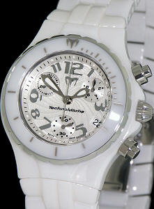 Technomarine Ceramic wrist watches - Techno White Ceramic Chrono TLCC05C.