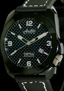 Arctos Gpw Ceramic wrist watches - All Black Ceramic Carbon Fiber AC300-12.