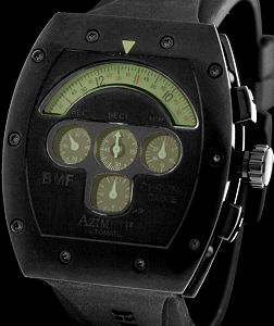 Azimuth Mecha wrist watches - Chrono Gauge Mecha Ghost CGM-PVD-391B.