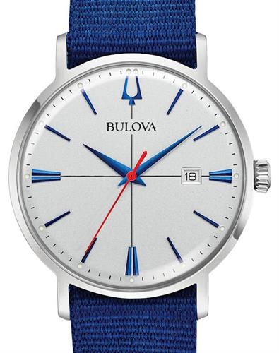 Bulova Classic wrist watches - Aerojet White And Blue 96B313.