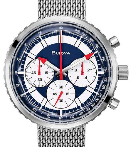 Bulova Classic wrist watches - Archive Chrono Blue/Red/White 96K101.