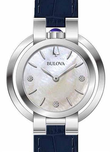 Bulova Classic wrist watches - Rubaiyat Mop Dial Blue Strap 96P196.