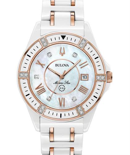 Bulova Classic wrist watches - Ceramic Marine Star Diamonds 98R241.