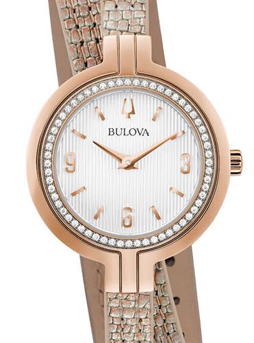 Bulova Classic wrist watches - Rhapsody Golden Diamond Bezel 98R279.