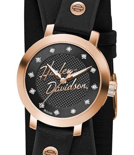 Bulova Harley-Davidson wrist watches - Harley-Davidson Double Wrap 77L109.