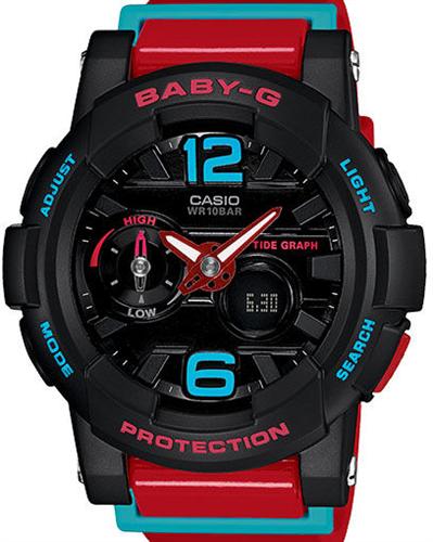 Casio Baby-G wrist watches - Baby-G Ana/Digi Black/Red/Teal BGA180-4B.