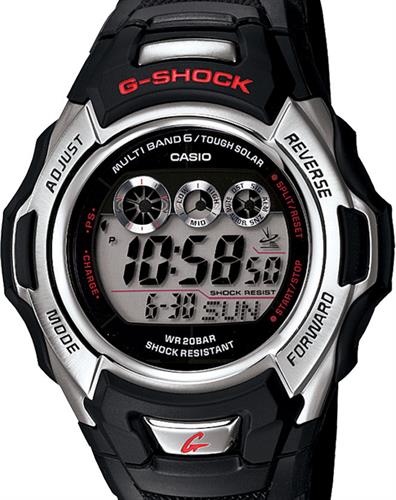 Casio G-Shock wrist watches - Atomic Solar Black/Steel GWM500A-1.