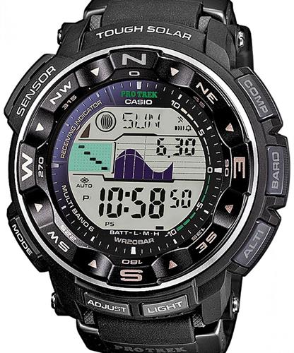 Casio Protrek wrist watches - Atomic Solar 3 Sensor Digital PRW2500-1ACR.
