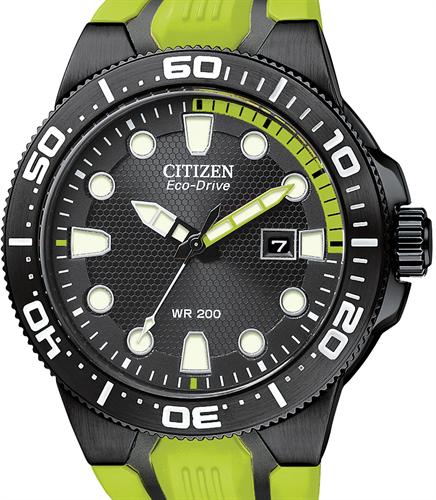 Citizen Promaster wrist watches - Scuba Fin Black And Green BN0095-16E.