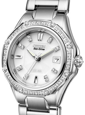 Citizen Signature wrist watches - Octavia Steel With Diamonds EW2090-53A.