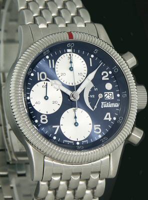 Tutima Flieger wrist watches - F2 Power Reserve Blue 780-84.