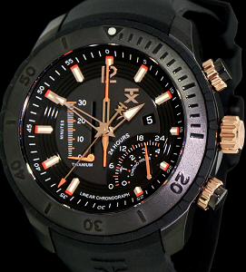 Tx Technoluxury Linear Chronograph wrist watches - Liner Black/Rose ...